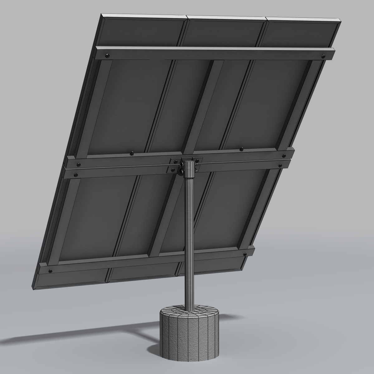 realistic solar panel 3d model