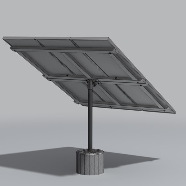 realistic solar panel 3d model