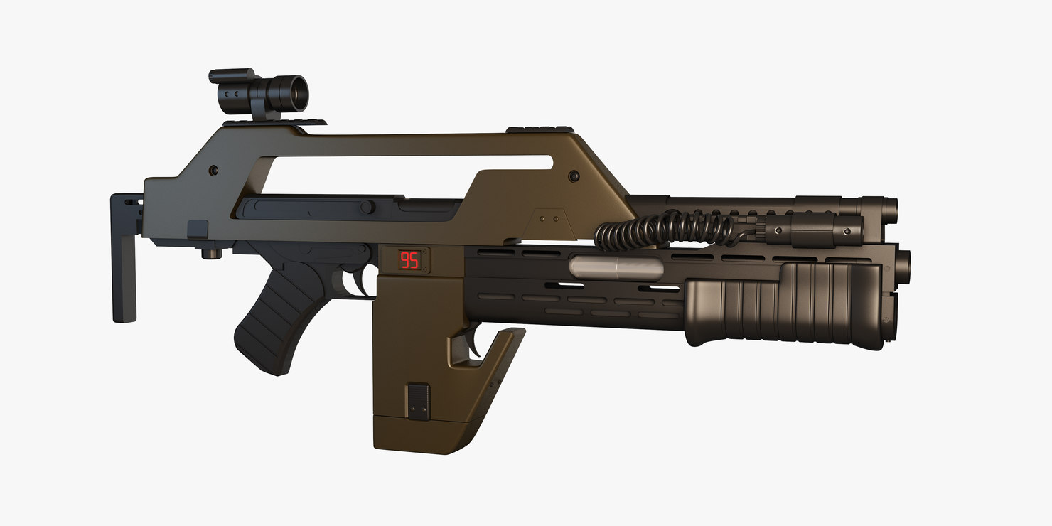 3d model pulse rifle m41a1