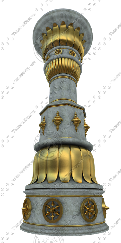 indian pillar 3d model
