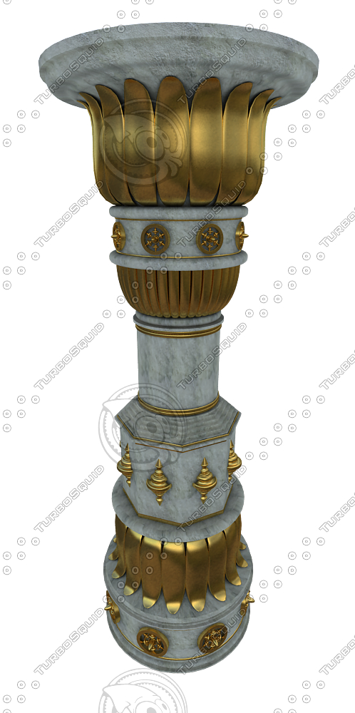 indian pillar 3d model