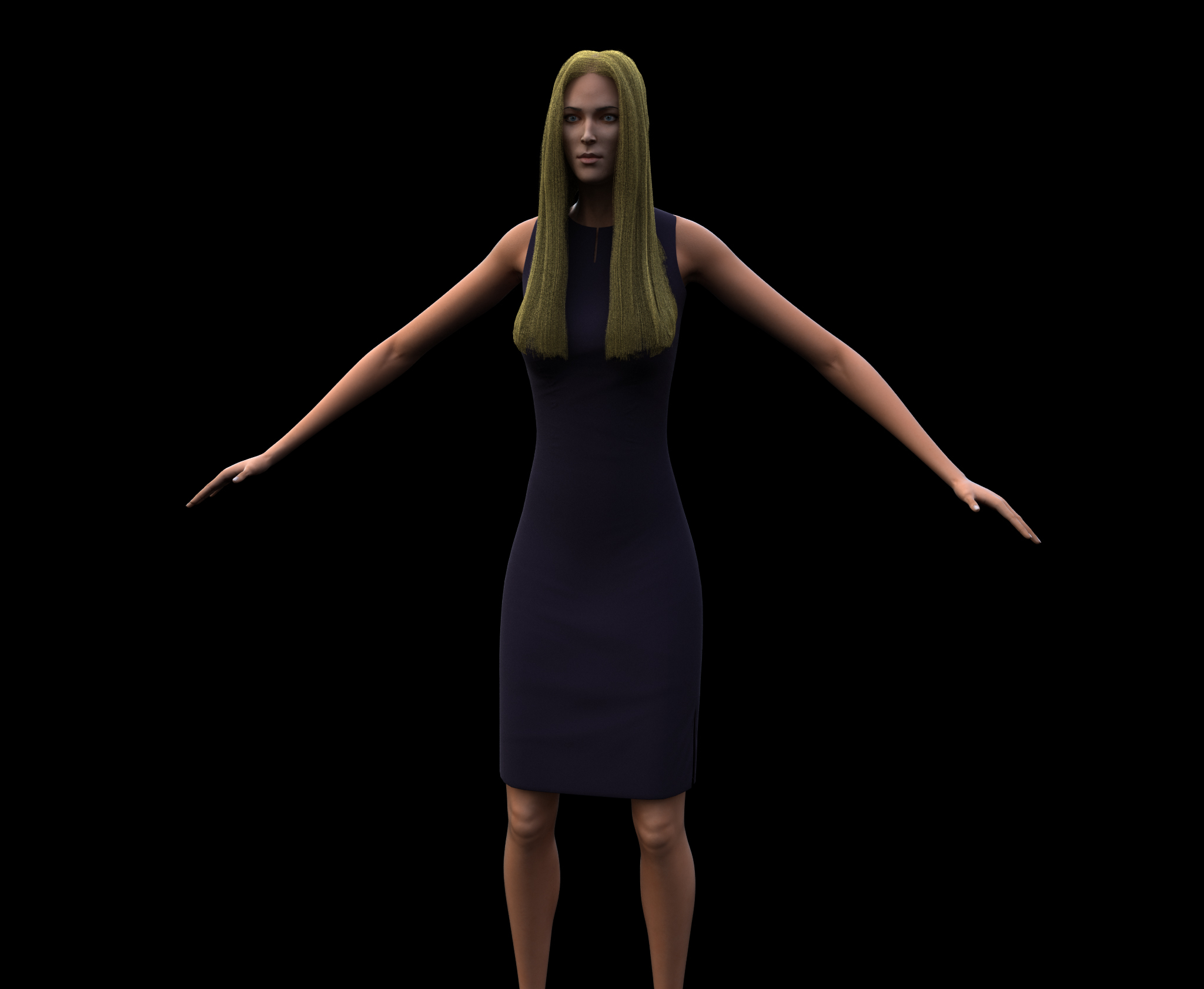 realistic woman 3d max