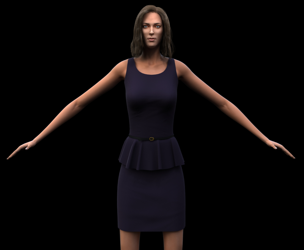 realistic woman 3d max