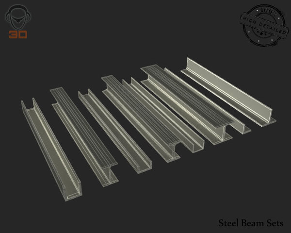3d steel beam sets model