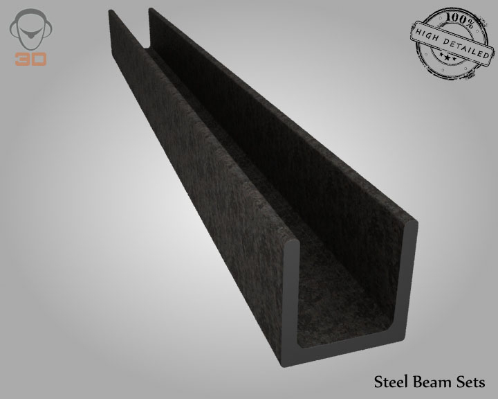 3d steel beam sets model