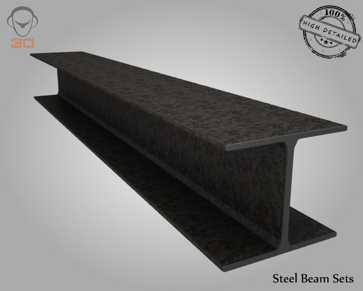 3d steel beam sets model