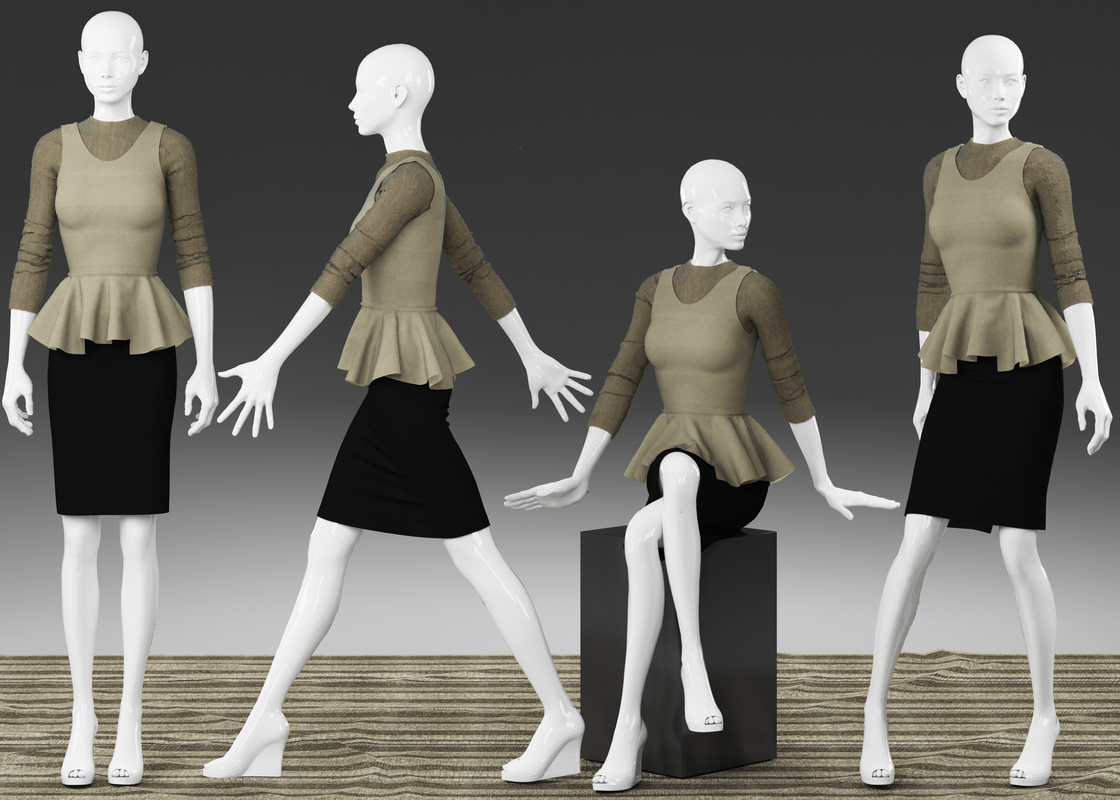 woman mannequin 3d max