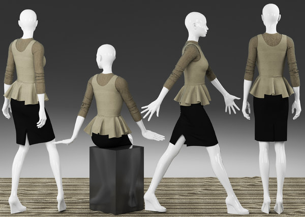 woman mannequin 3d max