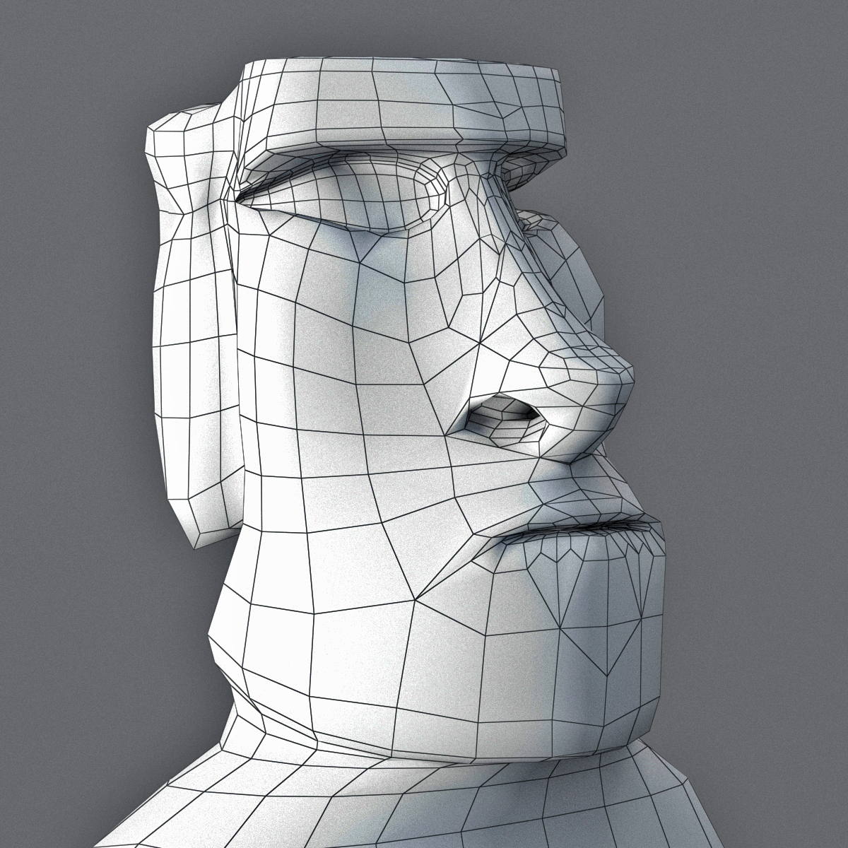 3dsmax realistic moai