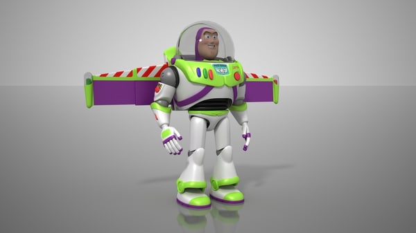 3d buzz lightyear rigged model