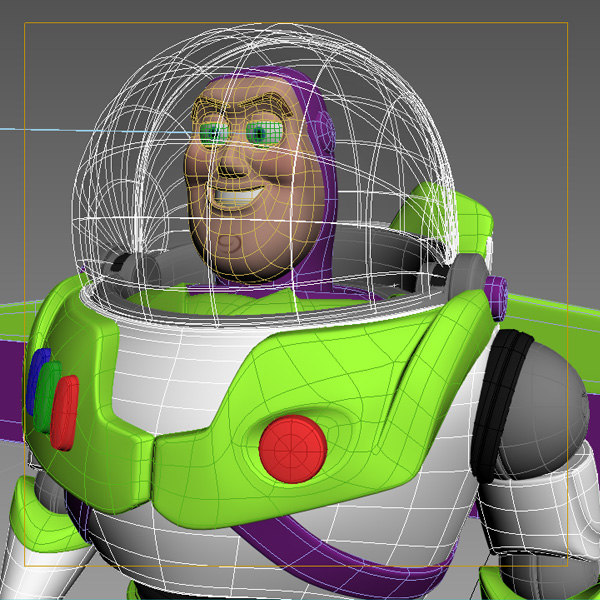 3d buzz lightyear rigged model