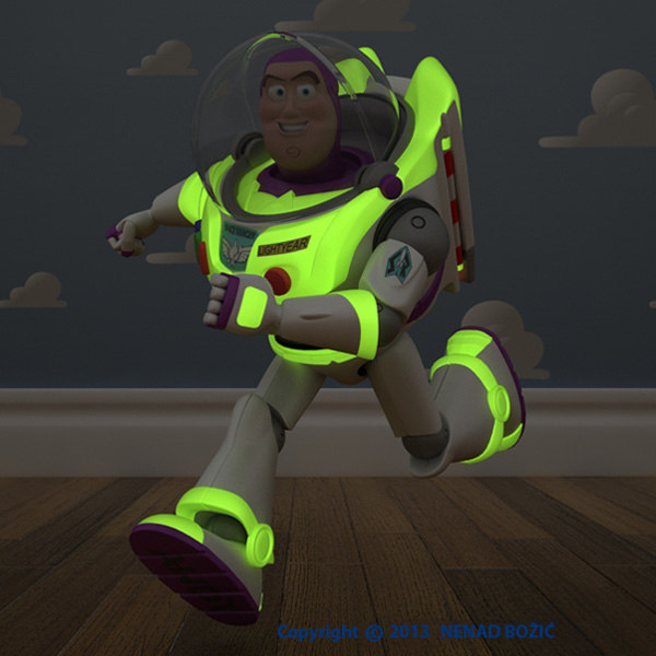 3d buzz lightyear rigged model