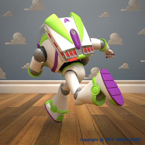 3d buzz lightyear rigged model