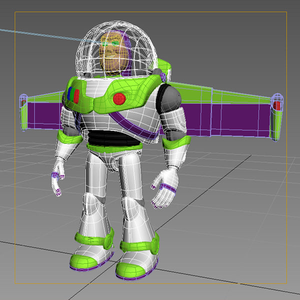 3d buzz lightyear rigged model