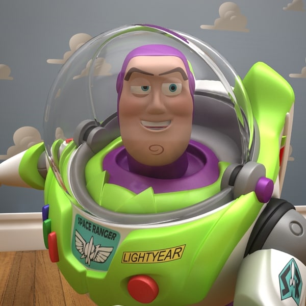 3d buzz lightyear rigged model