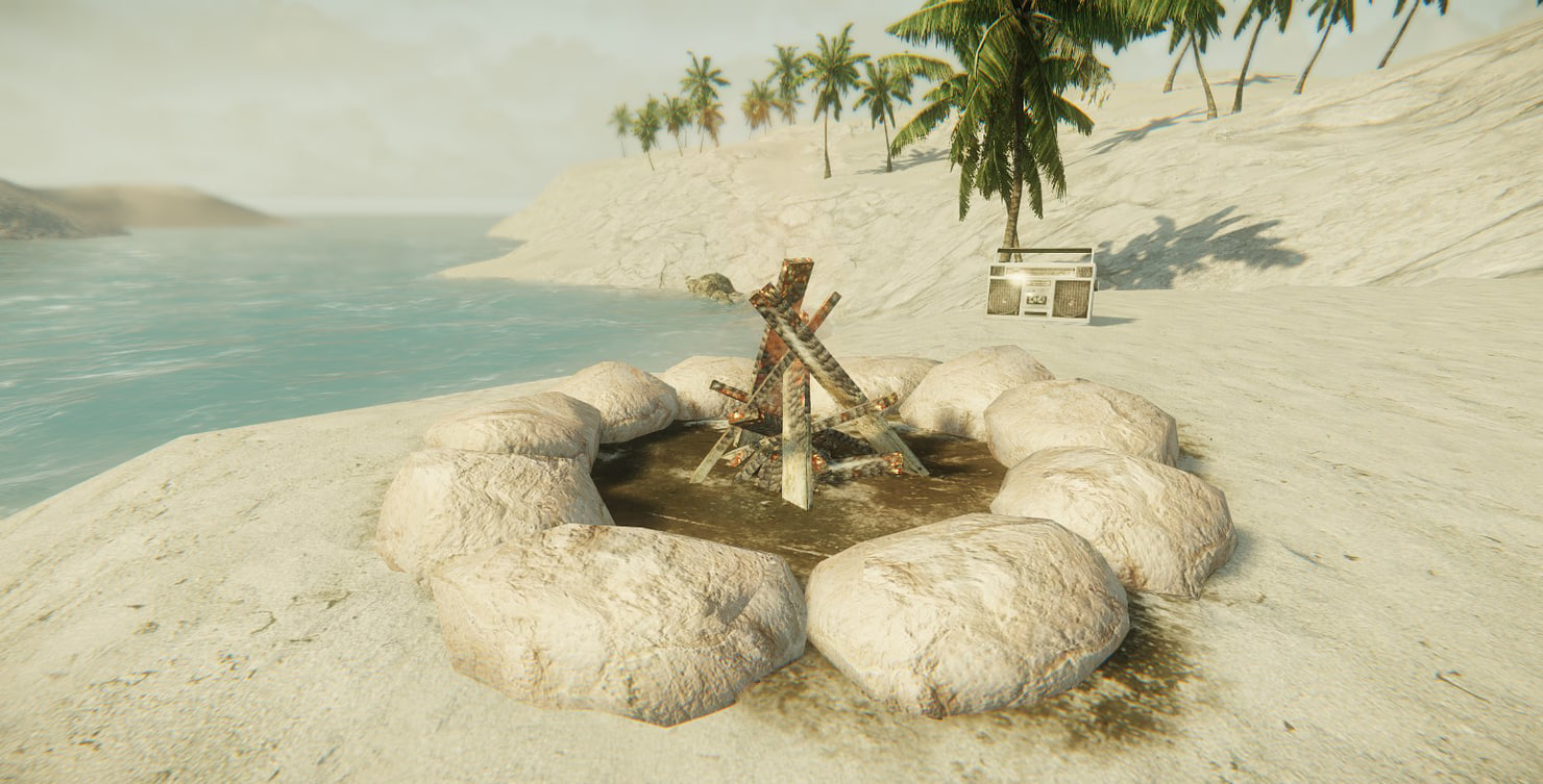 campfire camp 3d model