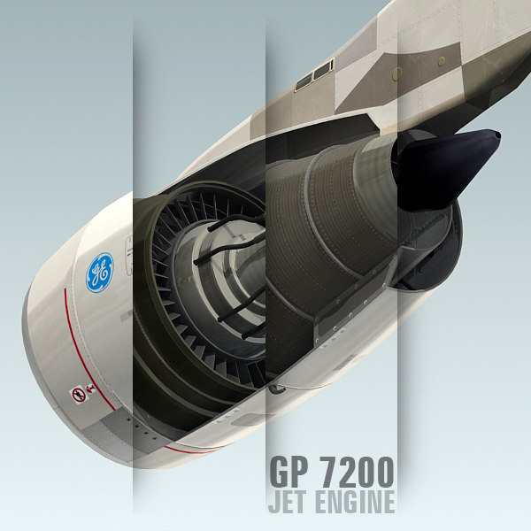GP 7200 Jet Engine Modelo 3D - TurboSquid 777861