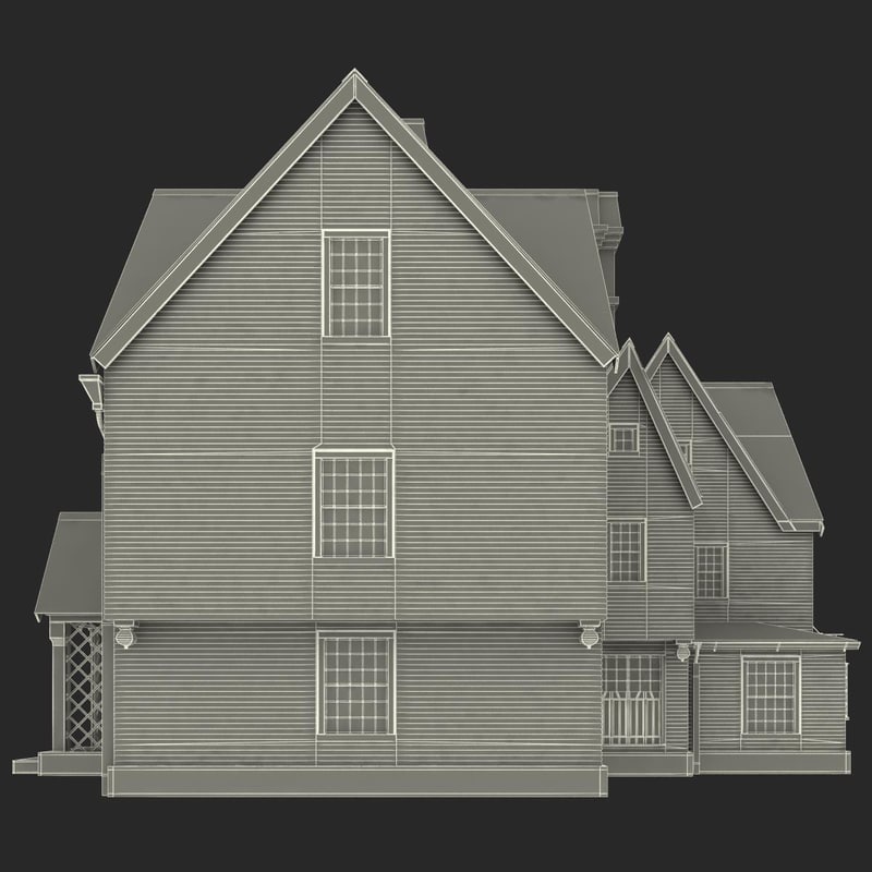 3d gablefront house