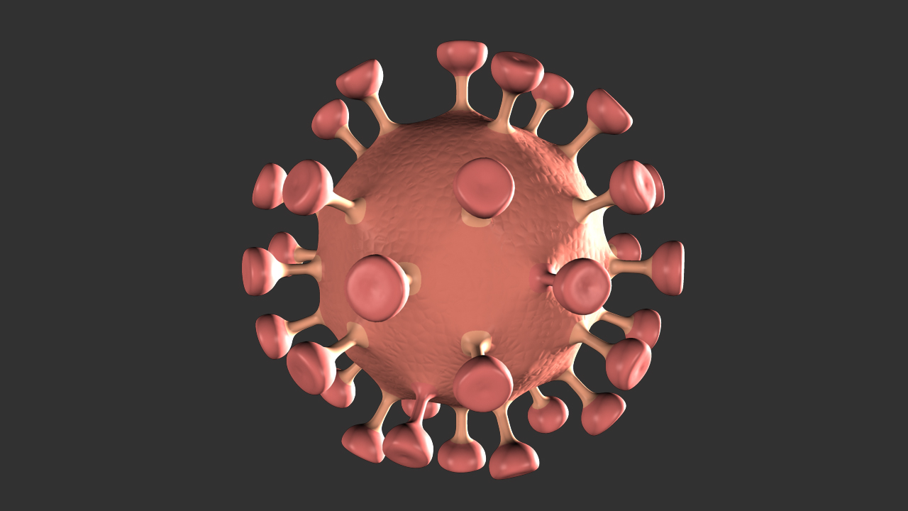 hiv virus 3d model
