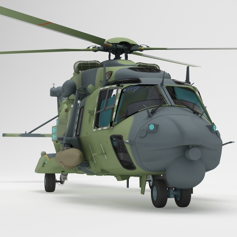 3d military helicopter nhindustries nh90 model