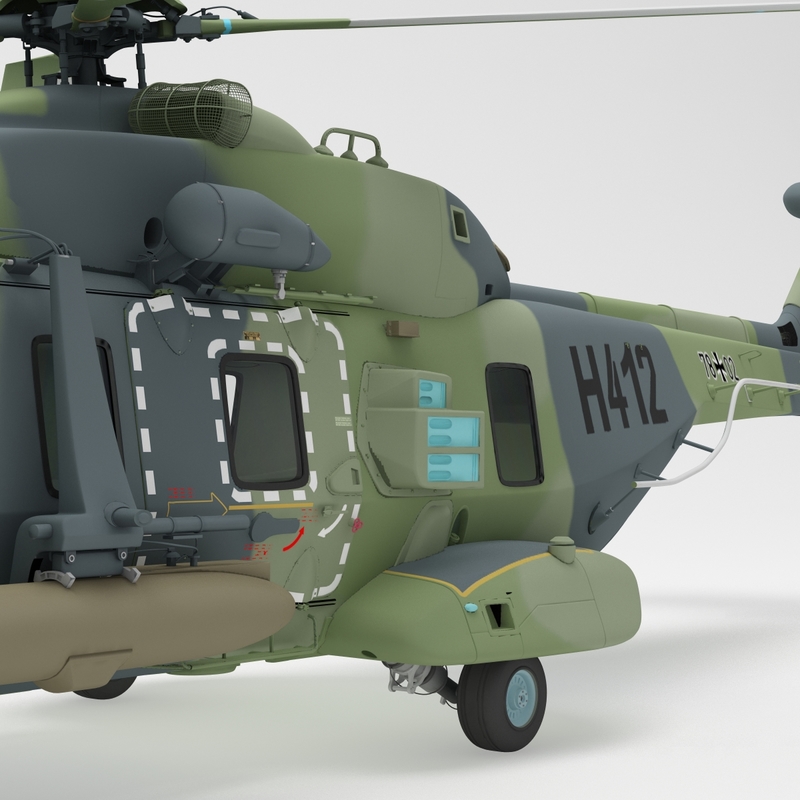 3d military helicopter nhindustries nh90 model