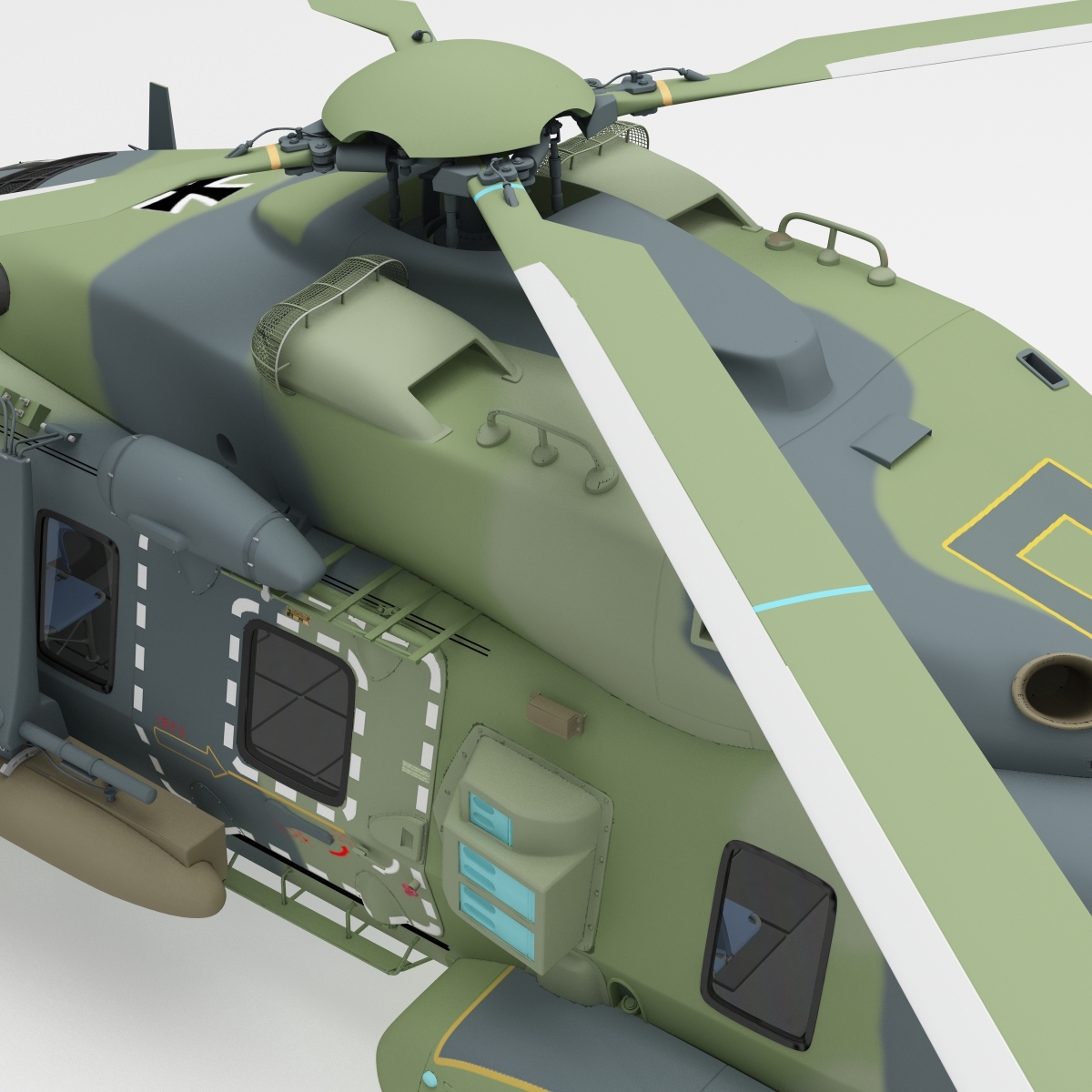 3d military helicopter nhindustries nh90 model