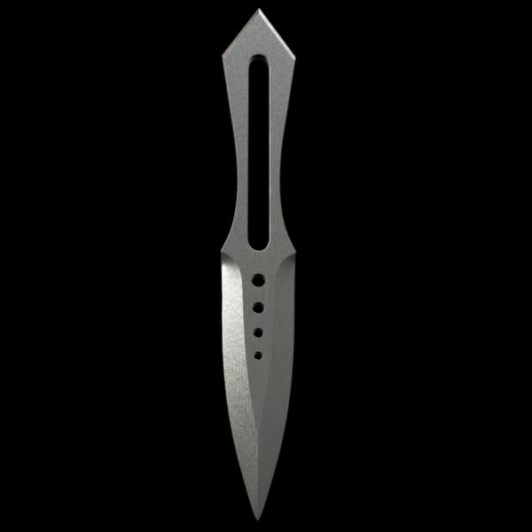 3d knife blade dagger model