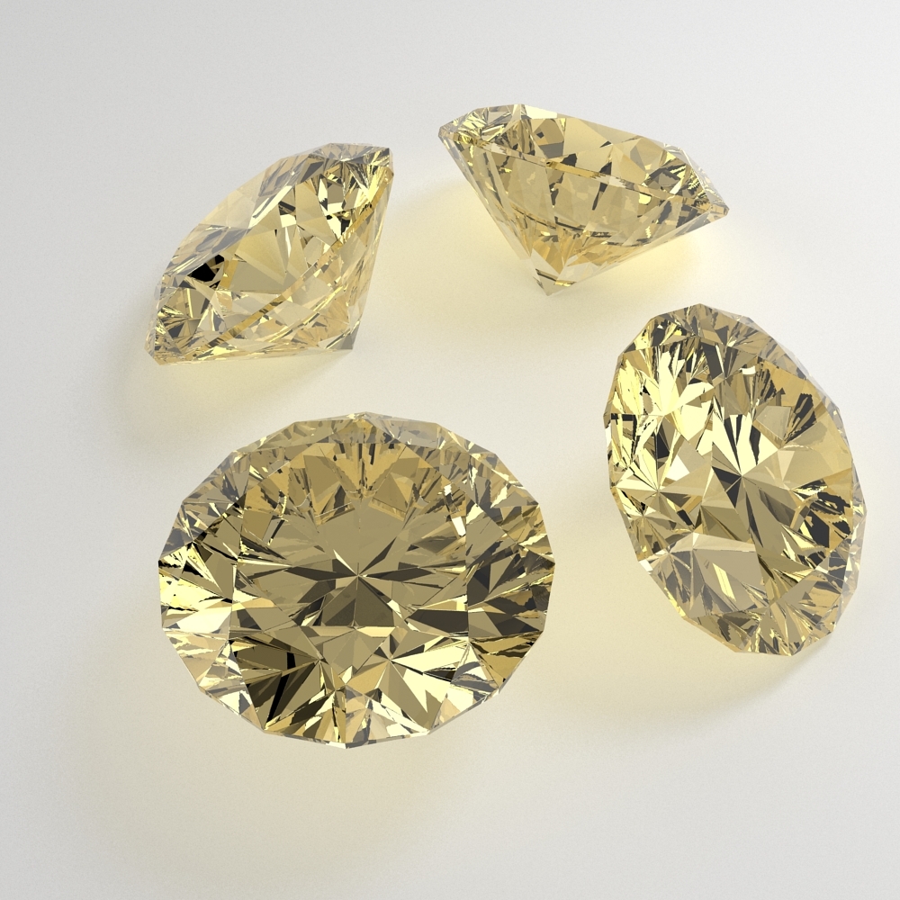 3d diamond brilliant model