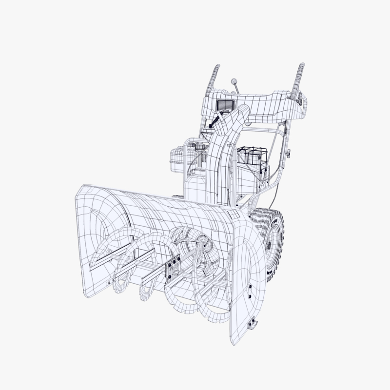 snow blower 3d model