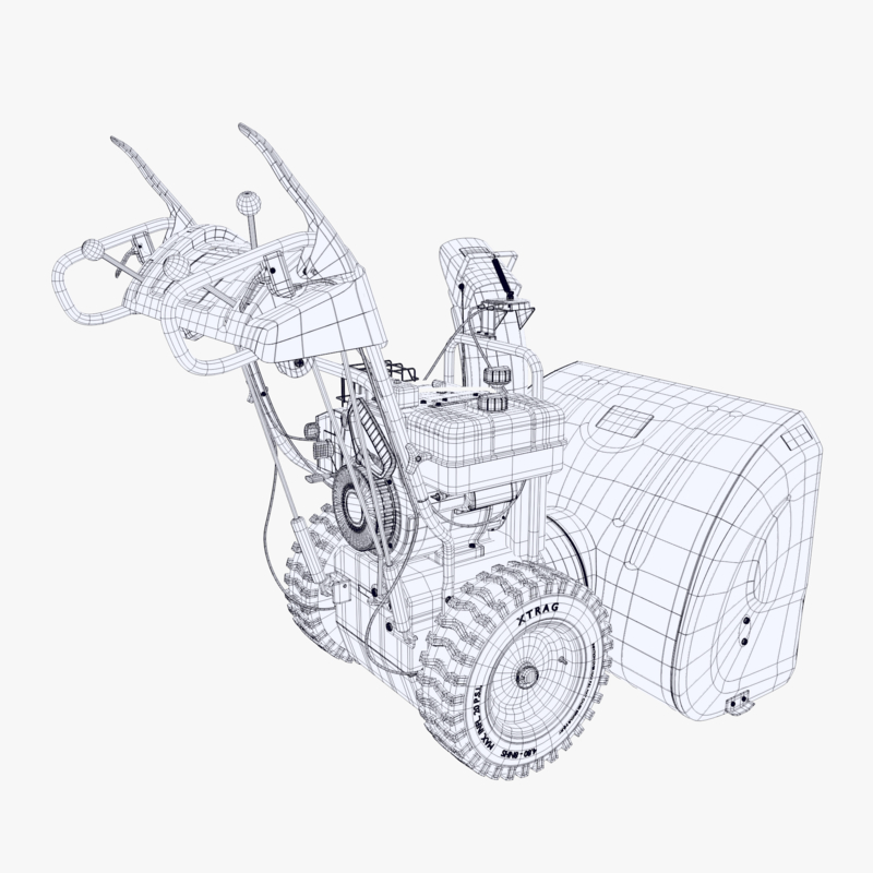 snow blower 3d model