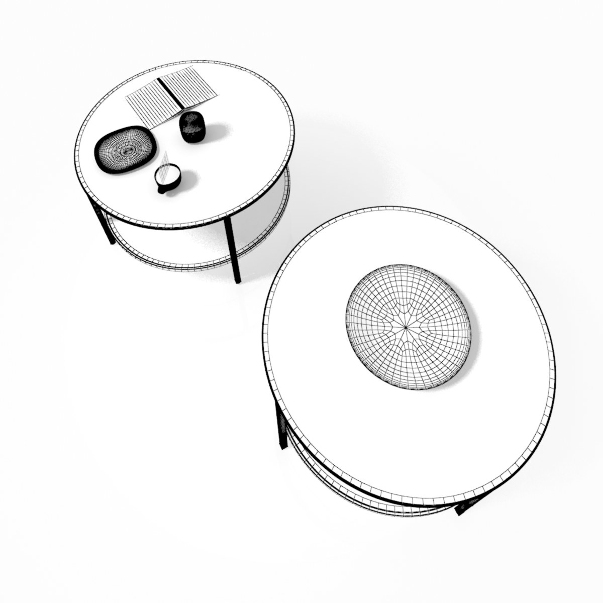 circle coffee tables obj