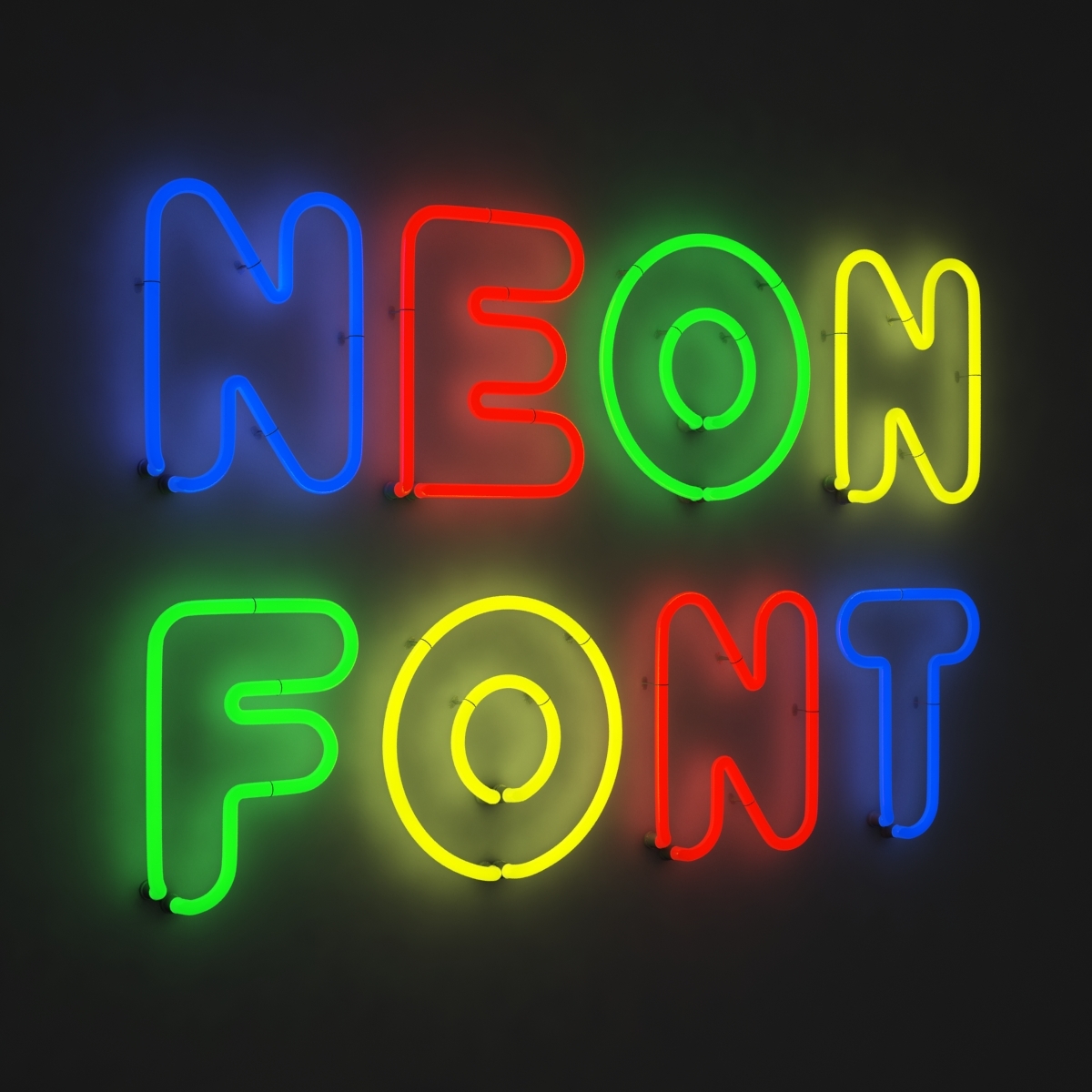 3ds max neon font