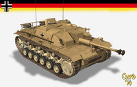 3d stug iv gun model