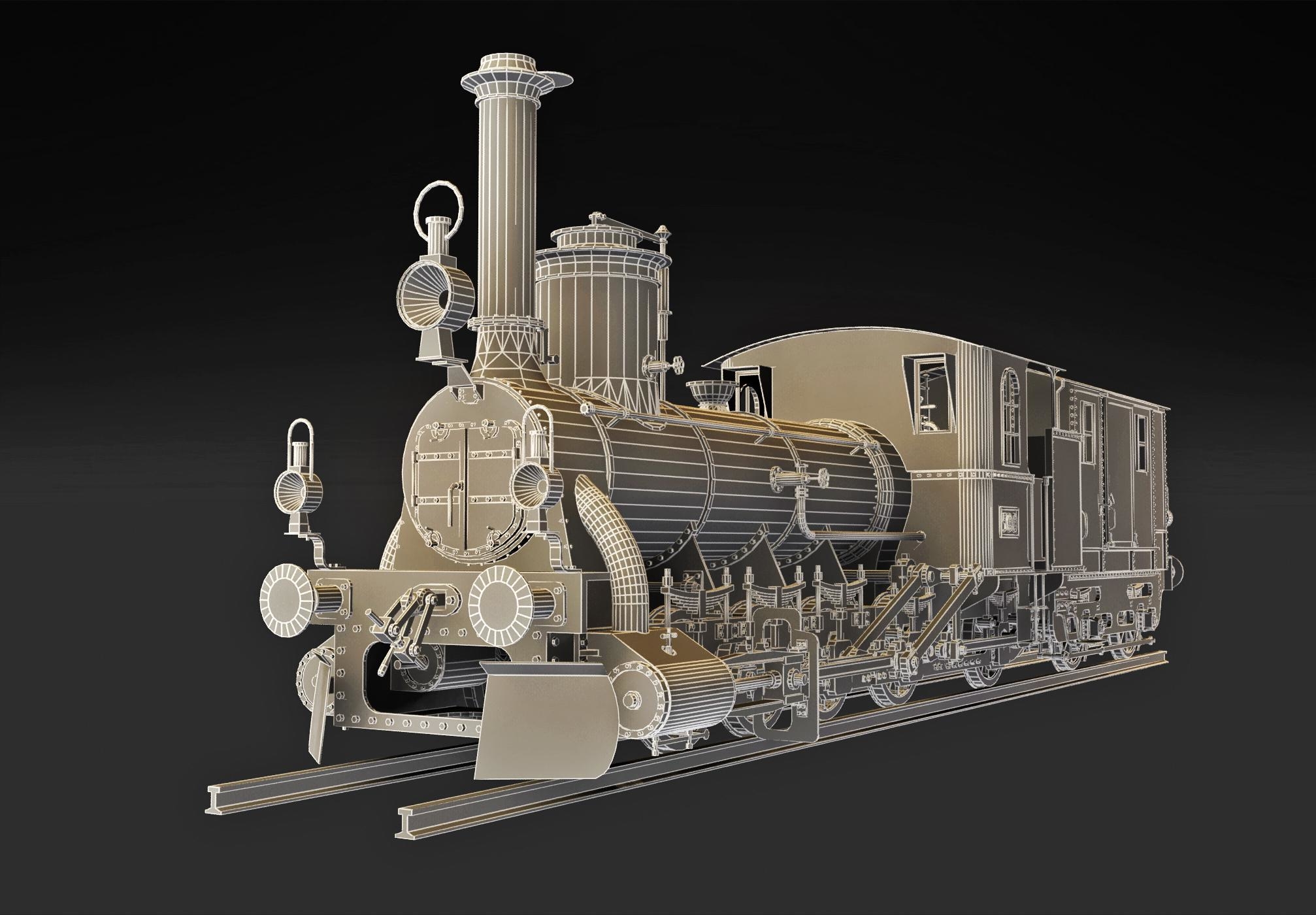 steam locomotive 3d model