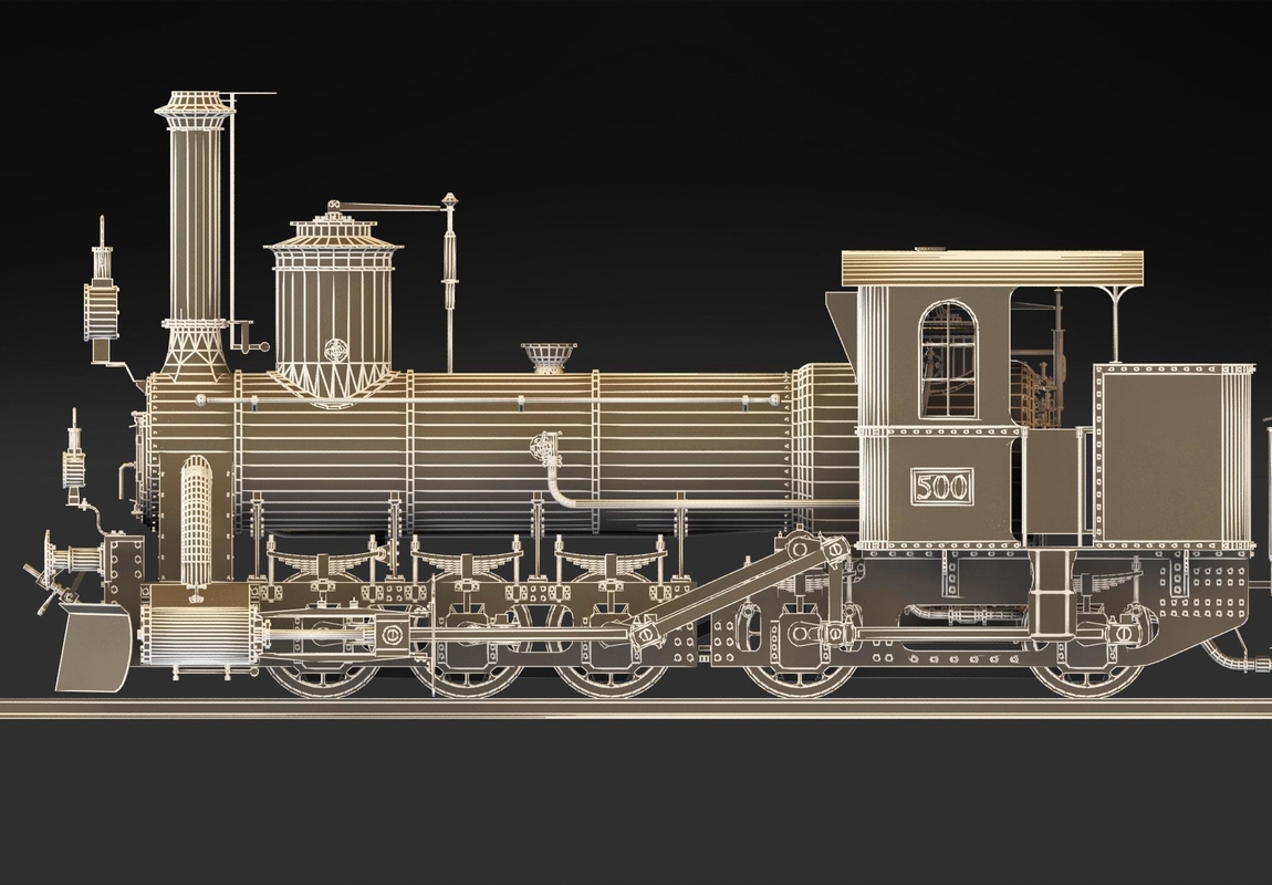steam locomotive 3d model