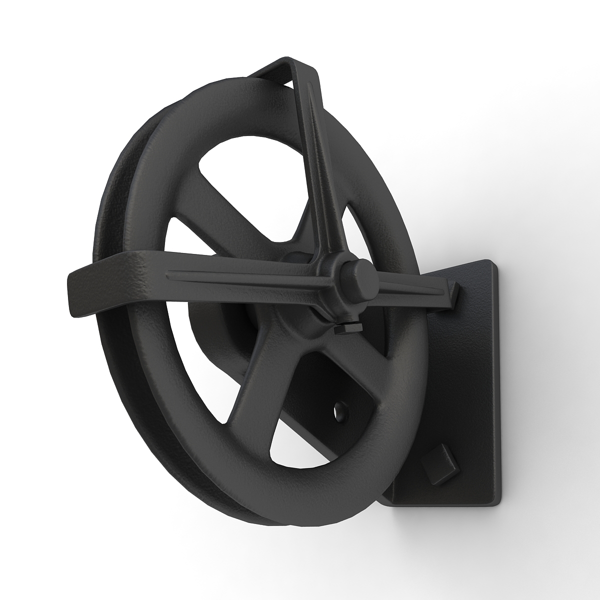 wall mounted retro pulley 3d model