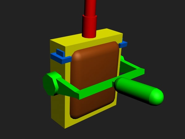 3d vintage toggle switch model