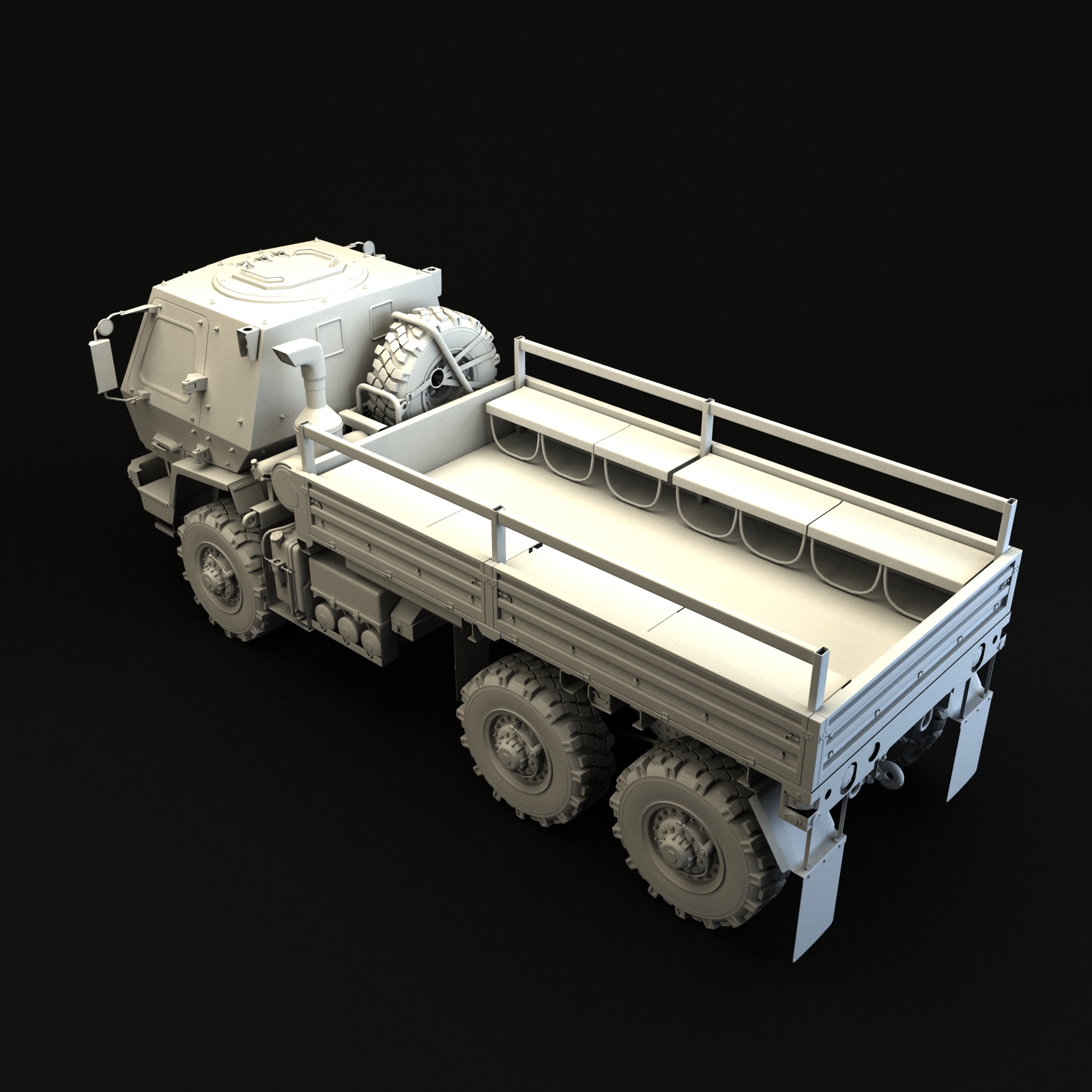 fmtv military trucks 3d model