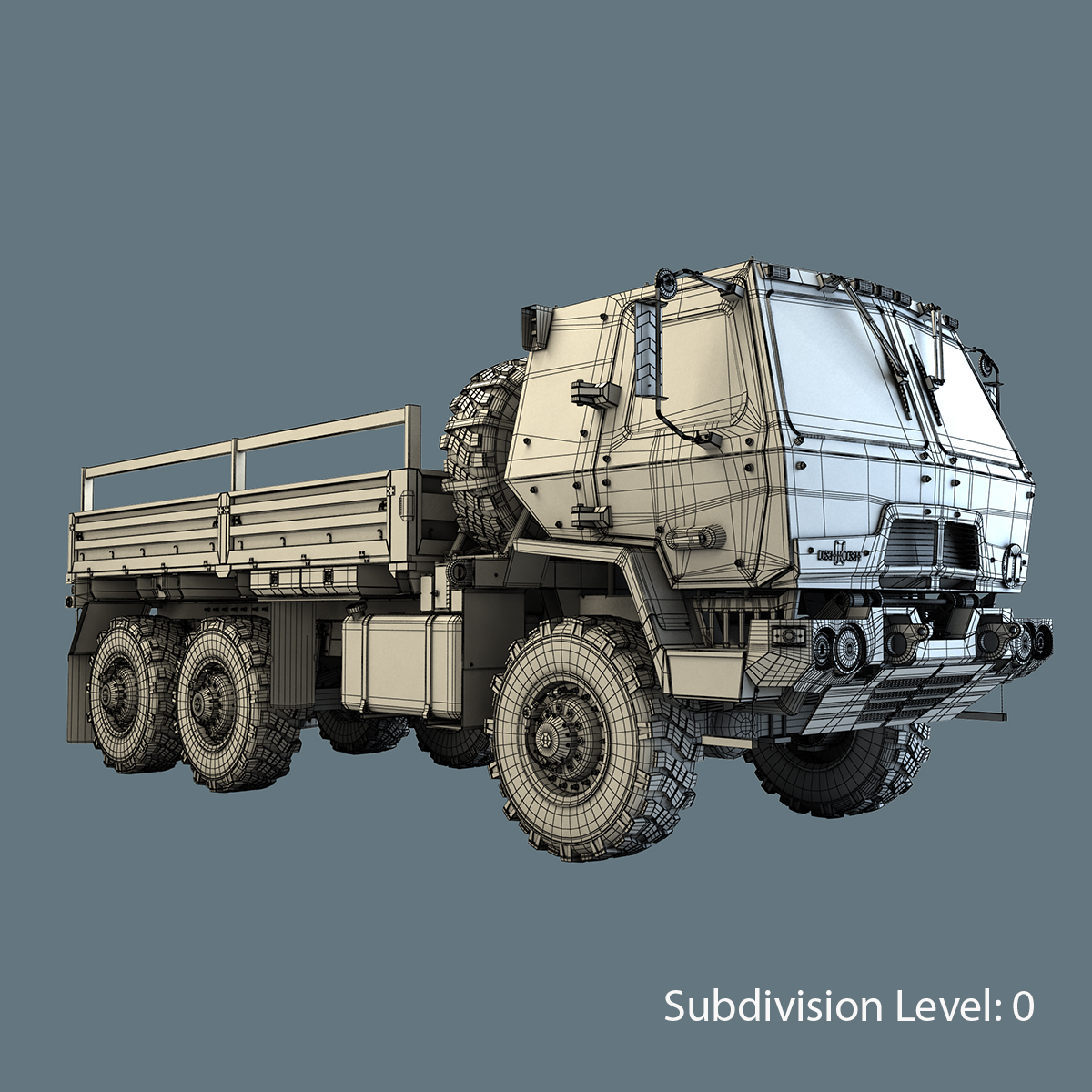 fmtv military trucks 3d model