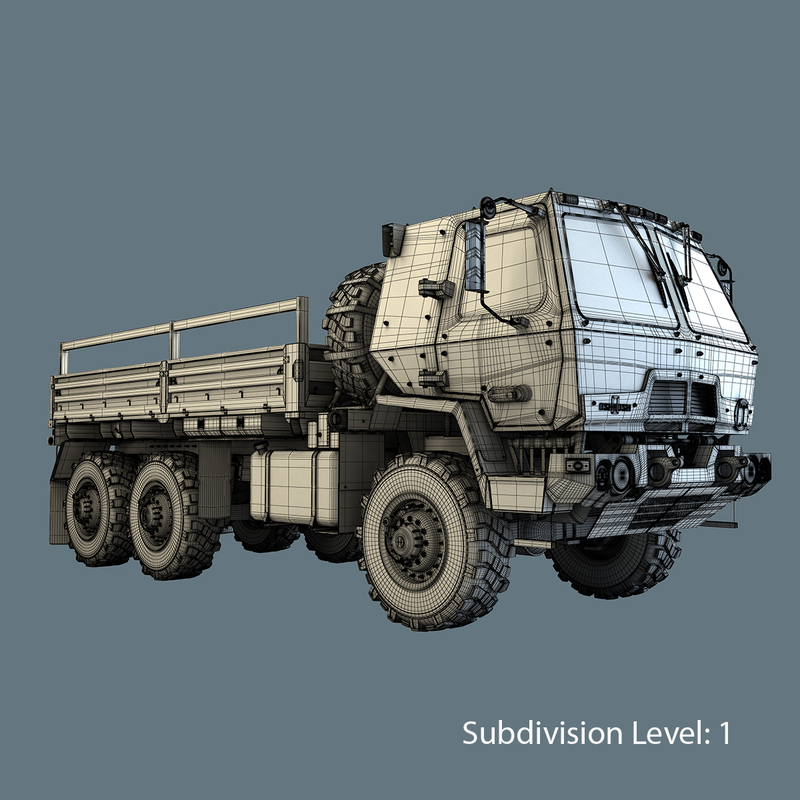 fmtv military trucks 3d model