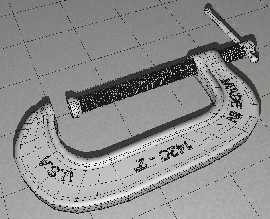 3d c clamp model