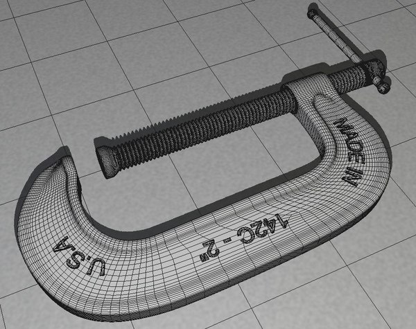 3d c clamp model
