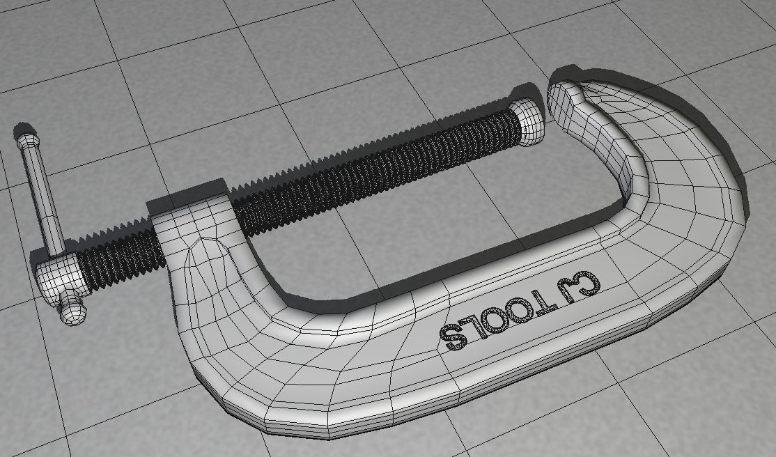 3d c clamp model