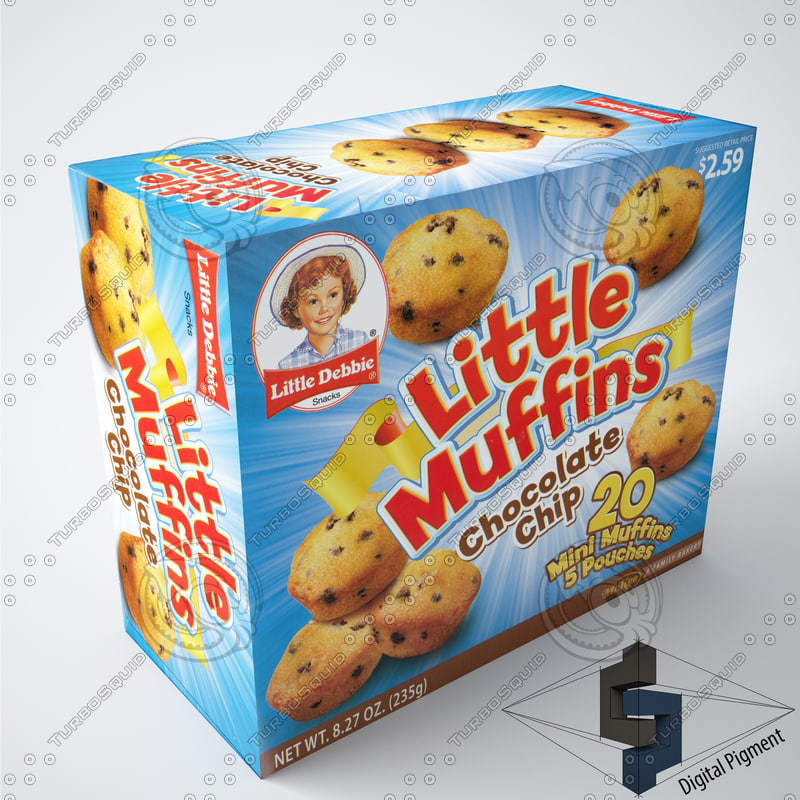 little debbie muffins 3d model