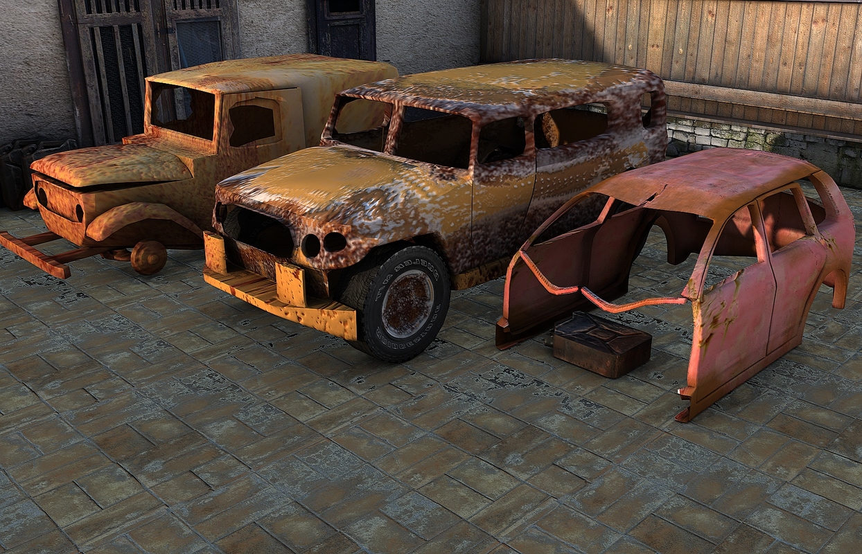3d car junk model