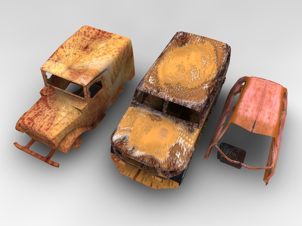 3d car junk model