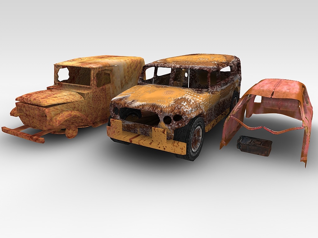 3d car junk model