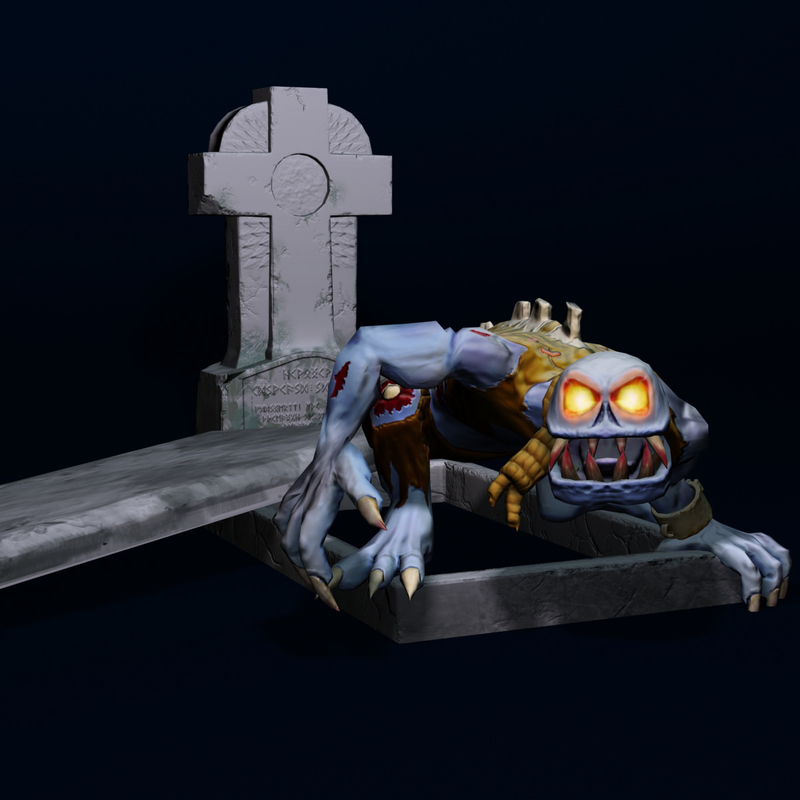 ghoul zombie grave 3d model