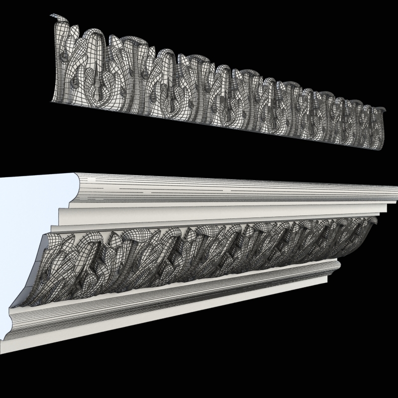 cornice moulding 3d obj