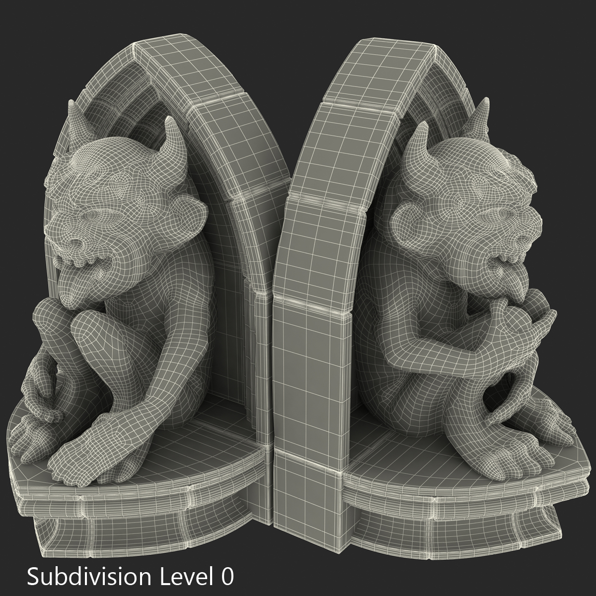 3d book ends model